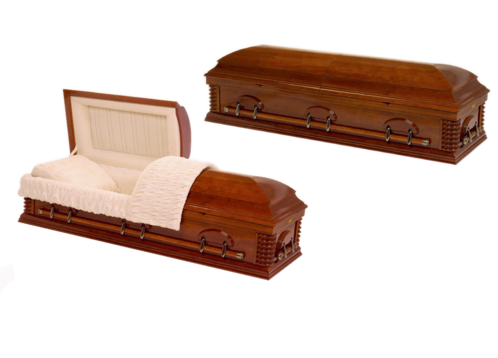 The Manhattan Solid Cherry Casket | Dorset Funeral Plans