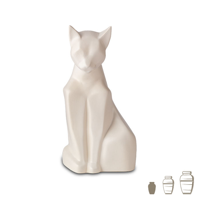 Ceramic Sitting Cat Pet Urn | Shop Mastaba Urns Online